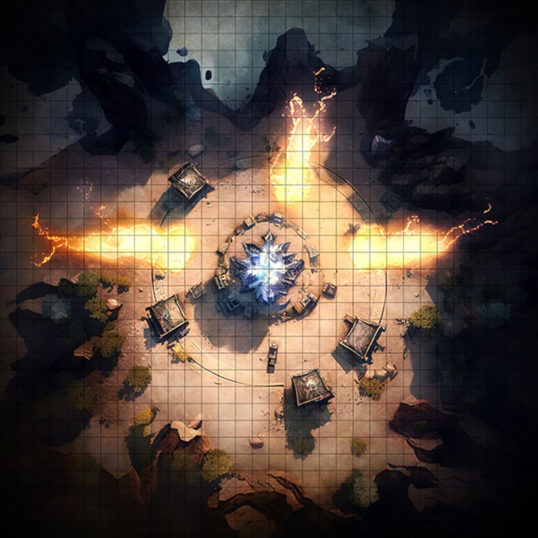 Fire and Ice 2 Battle Map, Dnd Battle Map, D&D, Battlemap, Dungeons and ...