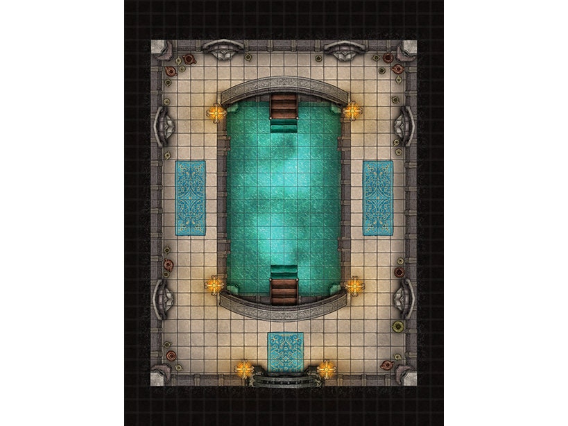 Bath House Battle Map Dnd Battle Map D&D Battlemap - Etsy Hong Kong