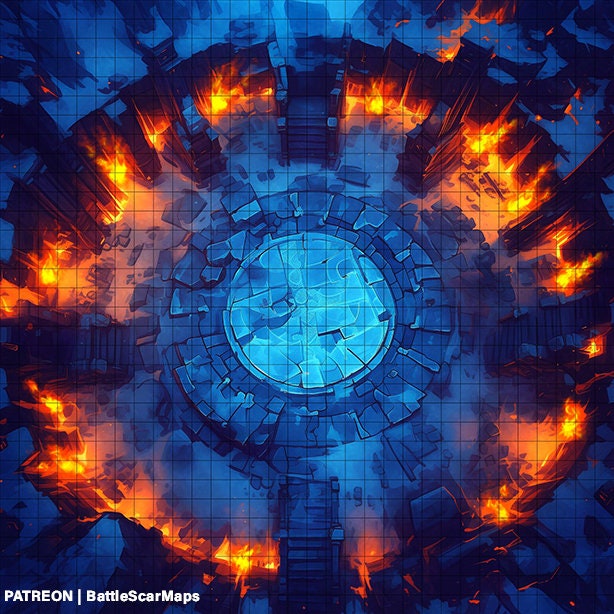 Arena of Embers Battle Map, Dnd Battle Map, D&D, Battlemap, Dungeons ...