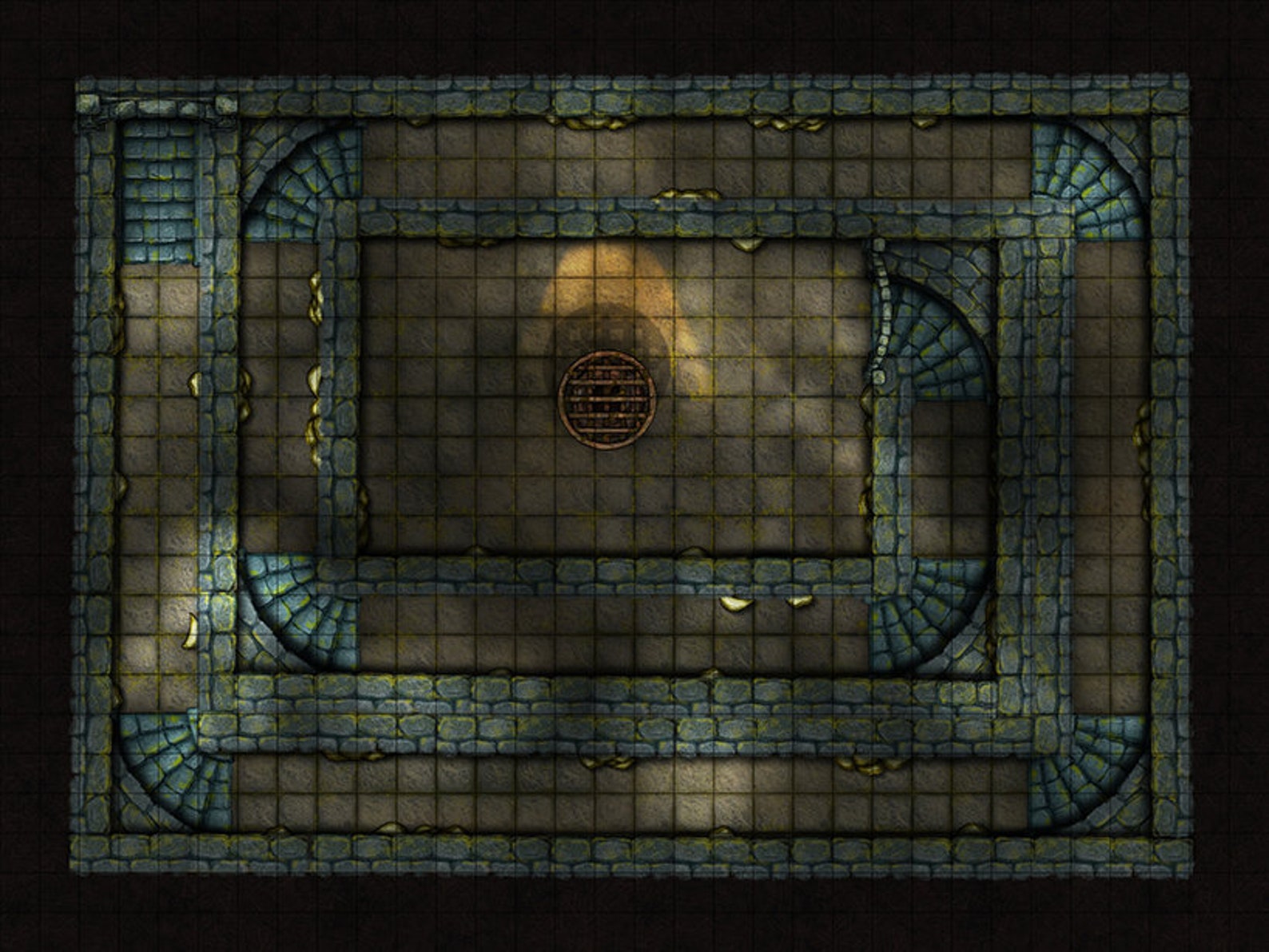 Sewer Descent Battle Map, Dnd Battle Map, D&D, Battlemap, Dungeons and ...
