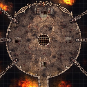 Fire Reigns Battle Map, Dnd Battle Map, D&D, Battlemap, Dungeons and ...