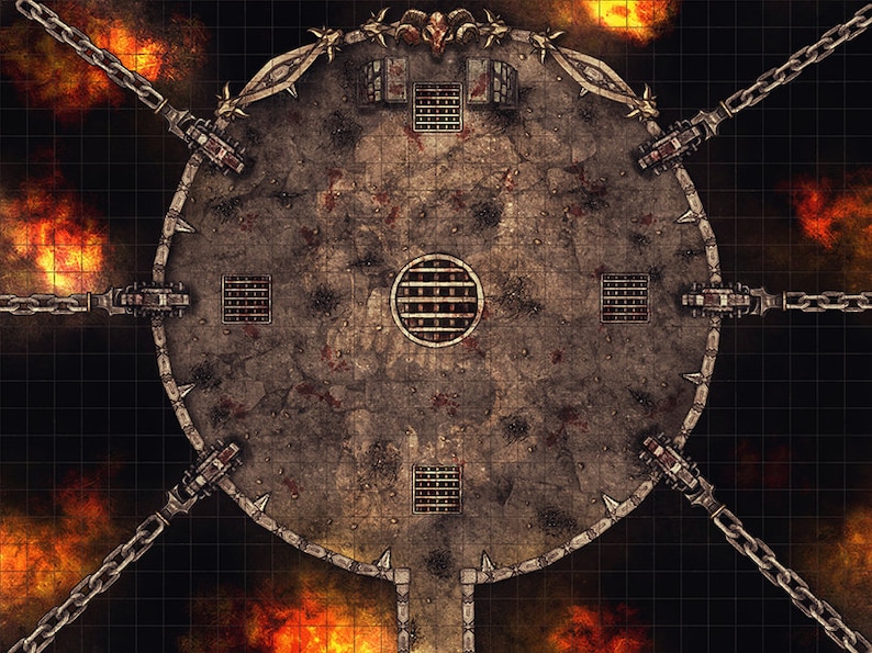 Fire Reigns Battle Map, Dnd Battle Map, D&D, Battlemap, Dungeons and ...