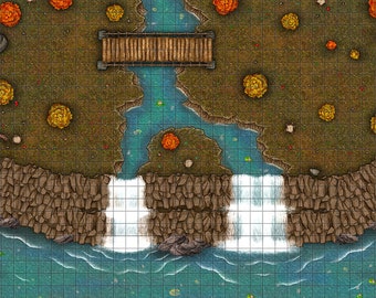Forest Cliff Battle Map, Dnd Battle Map, D&D, Battlemap, Dungeons and ...