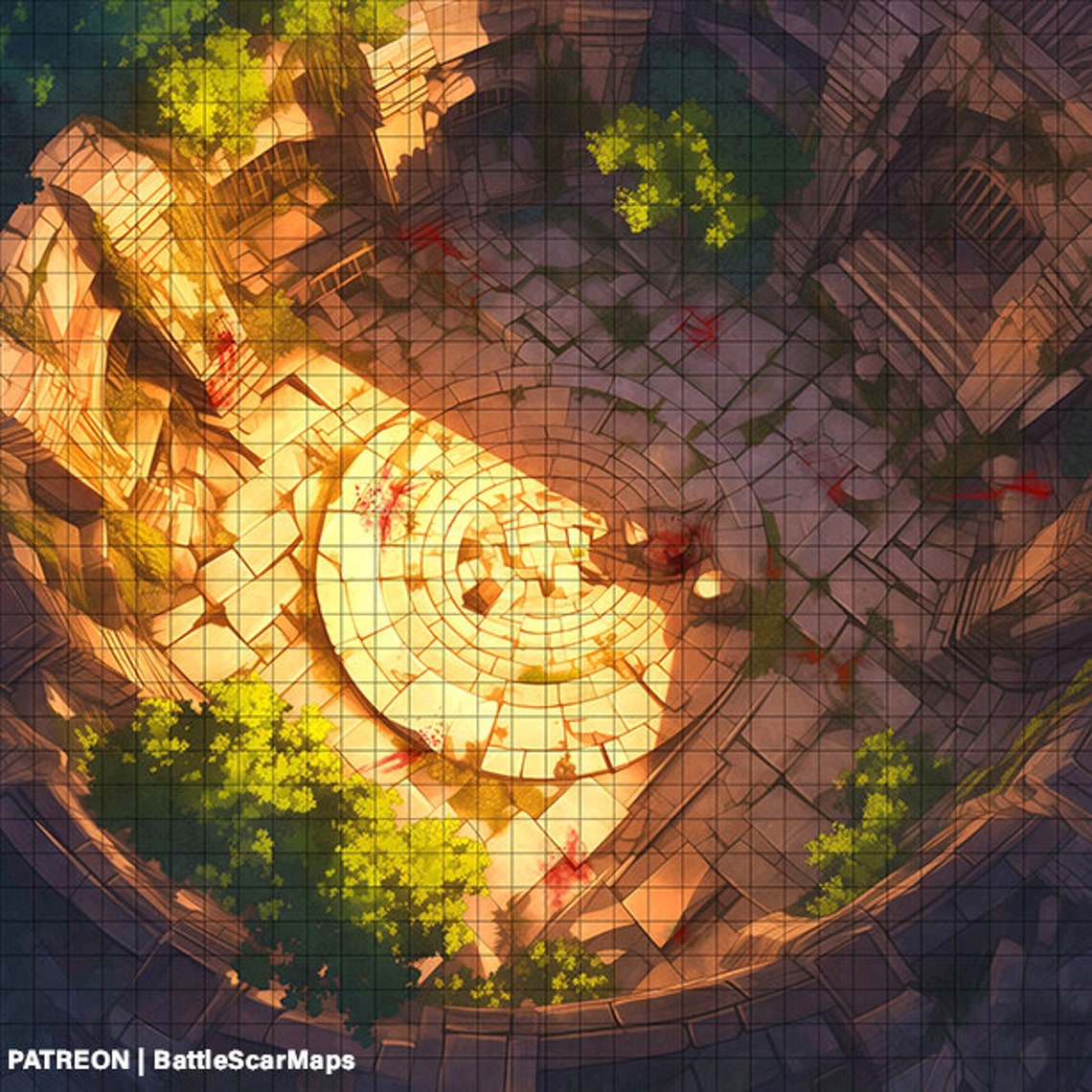 Mapa de batalla de Fighting Pit, mapa de batalla de DnD, D&D, mapa de ...