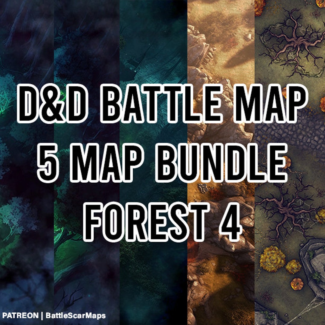 Forest Bundle 4 Battle Map, Dnd Battle Map, D&D, Battlemap, Dungeons ...