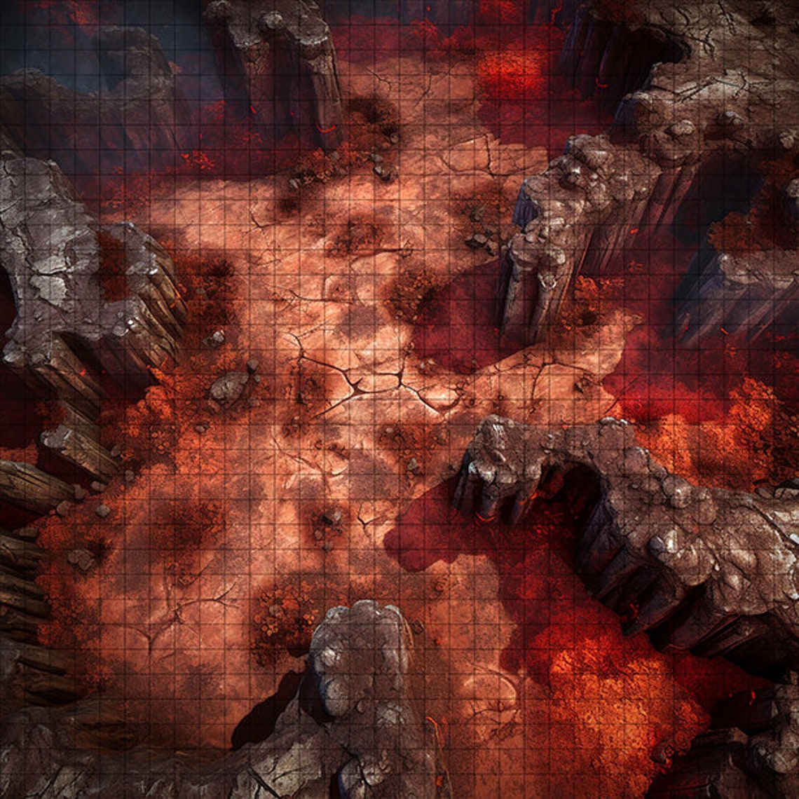 Hellscape Battle Map, Dnd Battle Map, D&D, Battlemap, Dungeons and ...