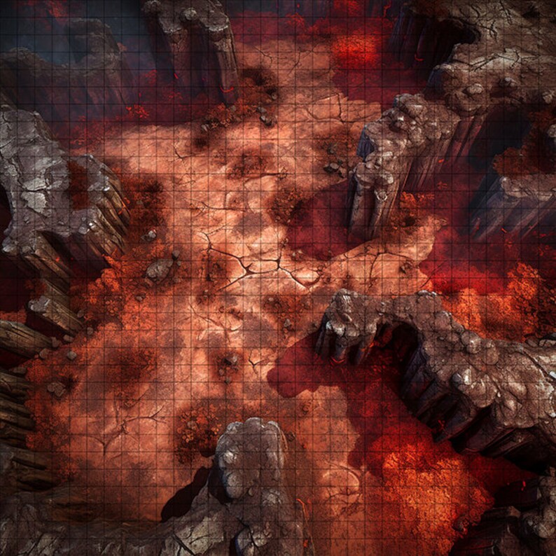 Hellscape Battle Map, Dnd Battle Map, D&D, Battlemap, Dungeons and ...