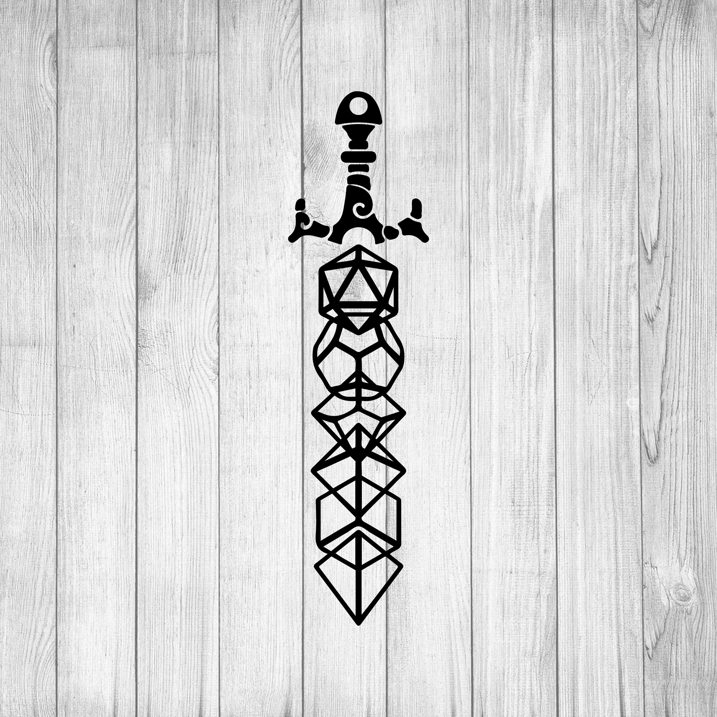 Dice Sword Svg, D20 Svg, D20 Shirt, Weapon Svg, D&D Svg, Dungeons and ...