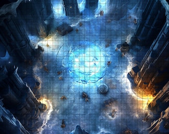 FROZEN Cave Battle Map, Dnd Battle Map, D&D, Battlemap, Dungeons and ...