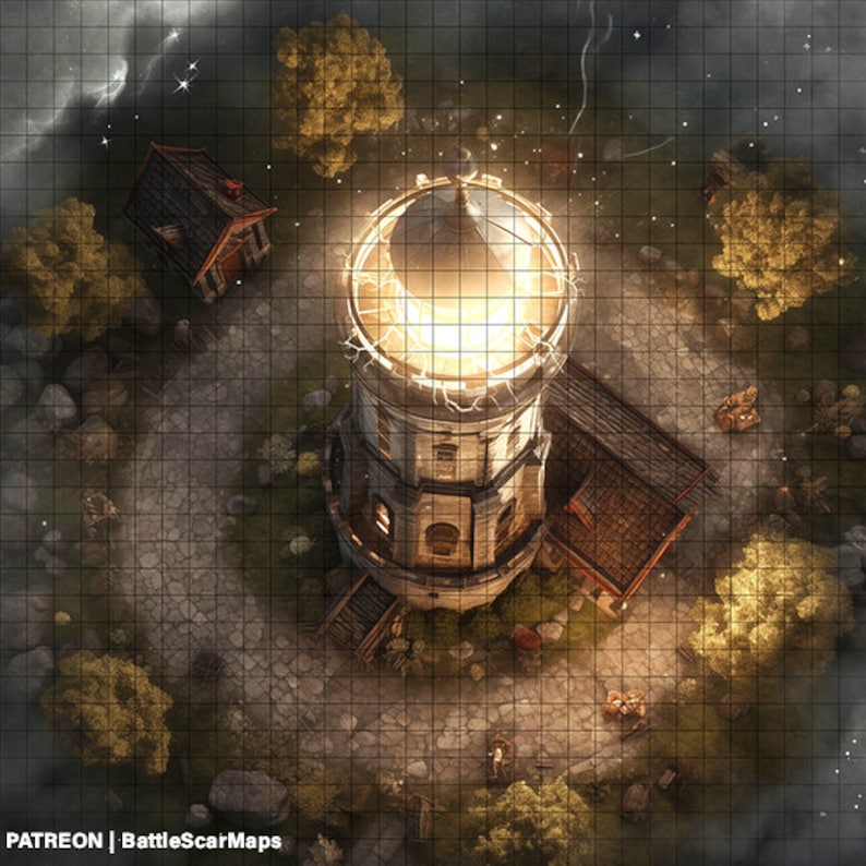 Mage Tower Battle Map, Dnd Battle Map, D&D, Battlemap, Dungeons and Dragons, 5e, Roll20, Fantasy ...