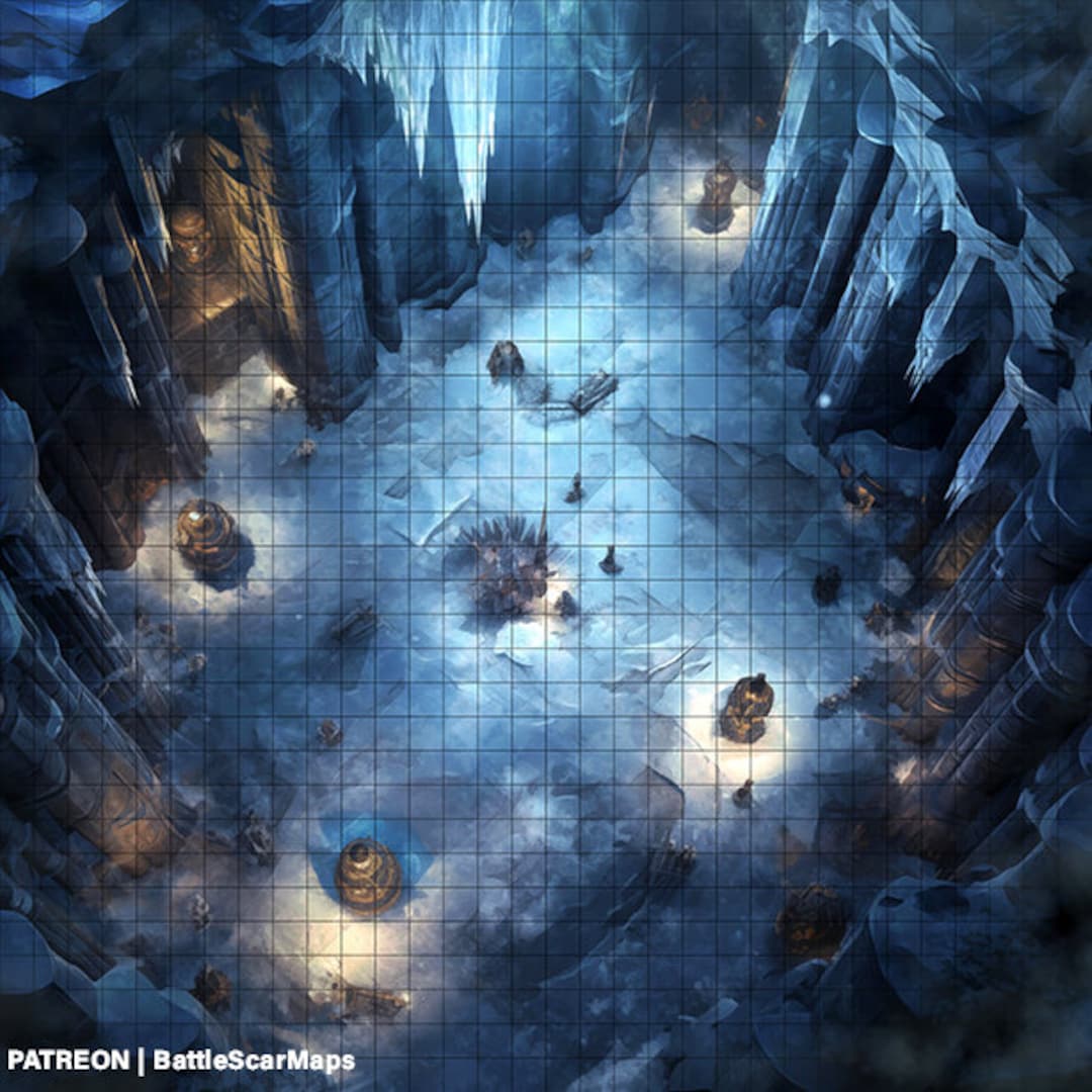 Frozen Temple Battle Map, Dnd Battle Map, D&D, Battlemap, Dungeons and ... Frozen Temple Battle Map, Dnd Battle Map, D&D, Battlemap, Dungeons and ...