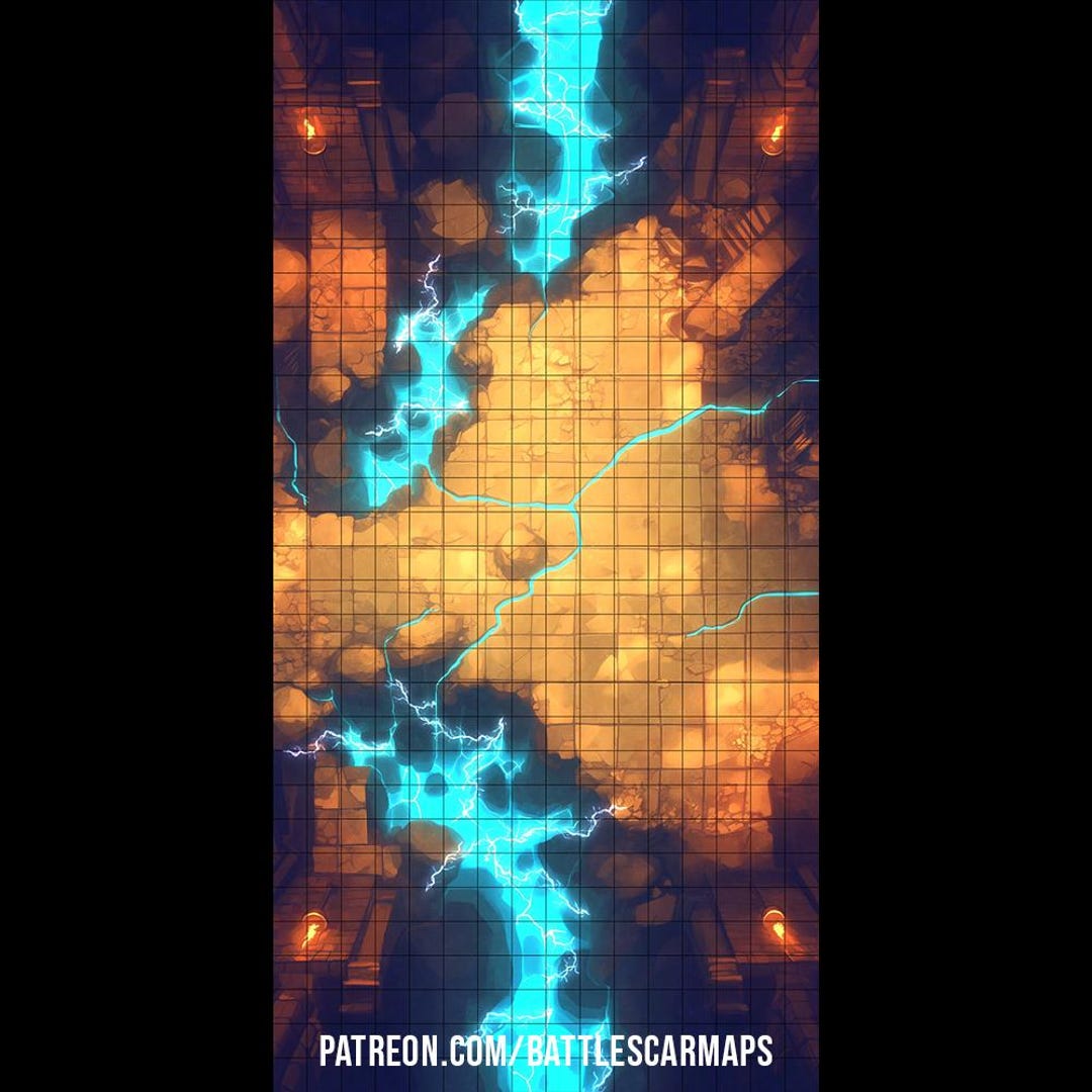 Electric Pass Battle Map, Dnd Battle Map, D&D, Battlemap, Dungeons and ...