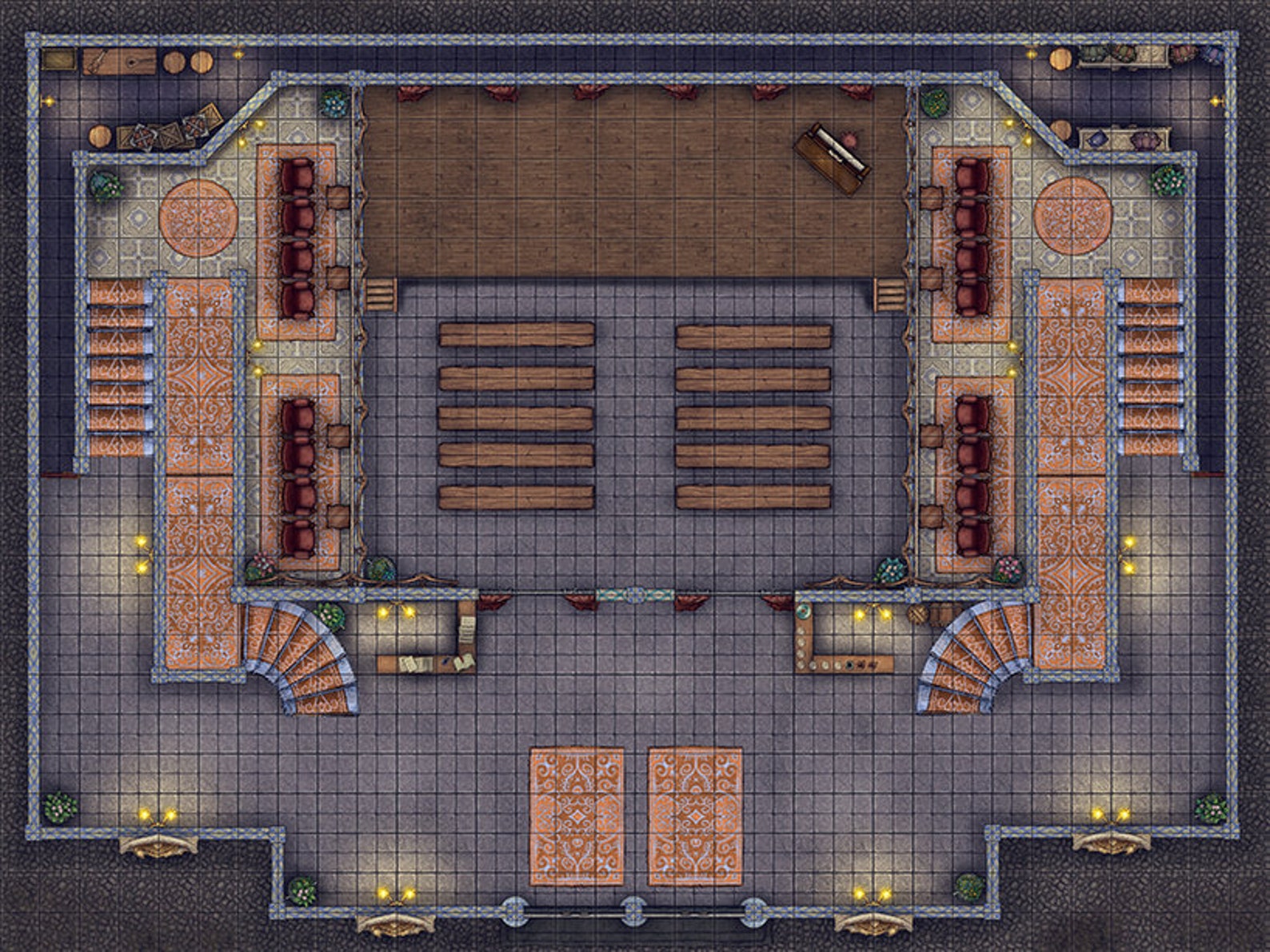 City Theatre Battle Map, Dnd Battle Map, D&D, Battlemap, Dungeons and ...