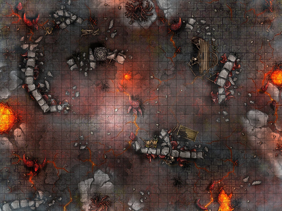 Ancient Ruins Battle Map, Dnd Battle Map, D&D, Battlemap, Dungeons and ...