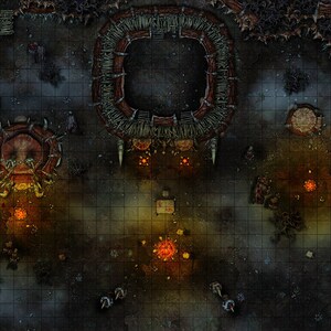 Orc Village Battle Map, Dnd Battle Map, D&D, Battlemap, Dungeons and ...