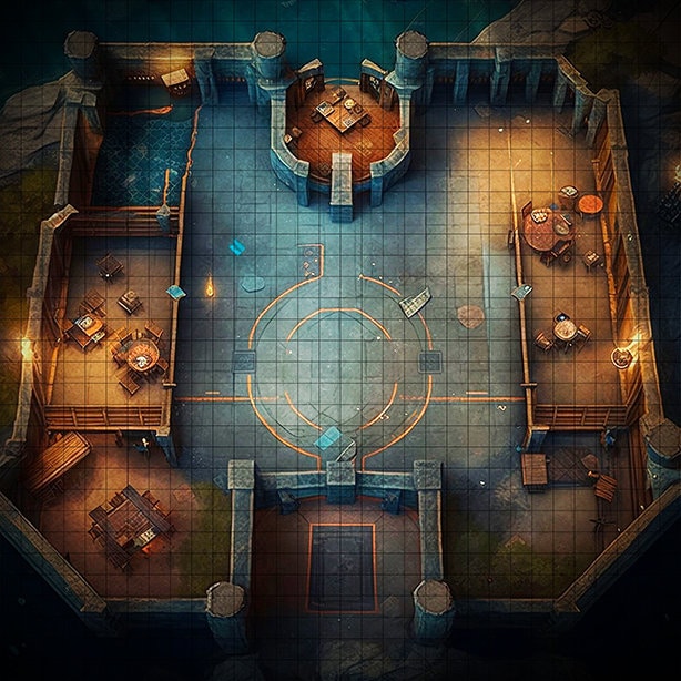 Training Arena Battle Map, DnD Battle Map, D&D, Battlemap, Dungeons and ...