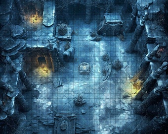 Aged Bath House Battle Map, Dnd Battle Map, D&D, Battlemap, Dungeons ...