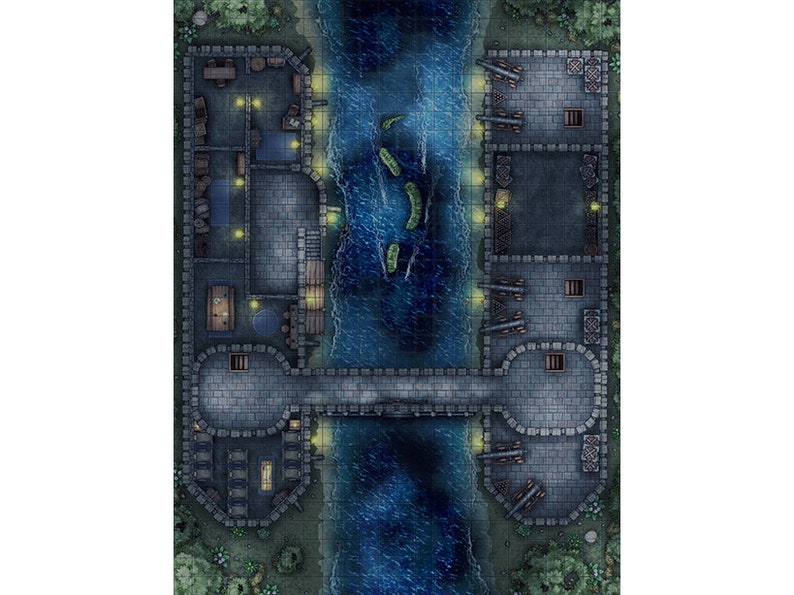 River Garrison Battle Map Dnd Battle Map D&D Battlemap - Etsy