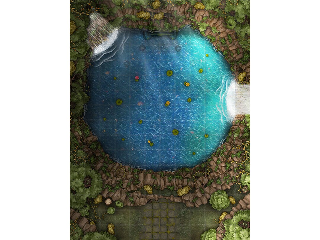 Water Temple Battle Map, Dnd Battle Map, D&D, Battlemap, Dungeons and ...