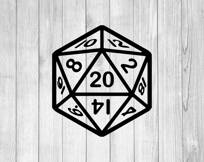 D20 Dice Isometric SVG 20 Sided Dice D&D and Pathfinder - Etsy