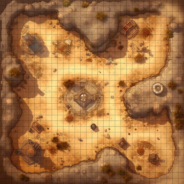 Dig Site Battle Map, Dnd Battle Map, D&D, Battlemap, Dungeons and ...