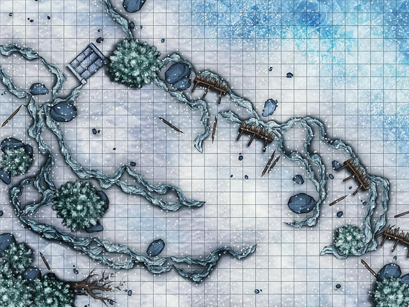Frozen North Battle Map Dnd Battle Map D&D Battlemap - Etsy Canada