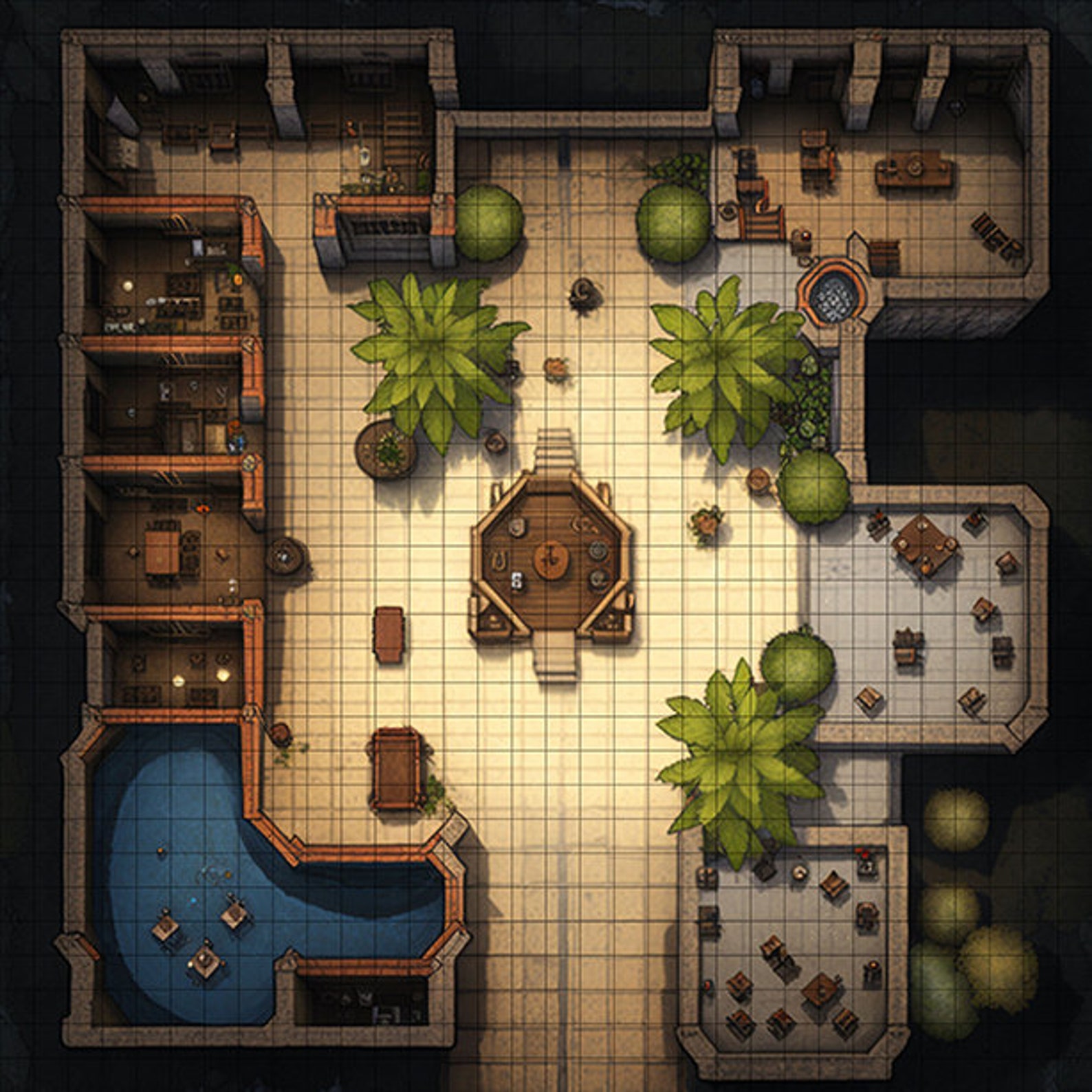 Small Theater Battle Map, Dnd Battle Map, D&D, Battlemap, Dungeons and ...