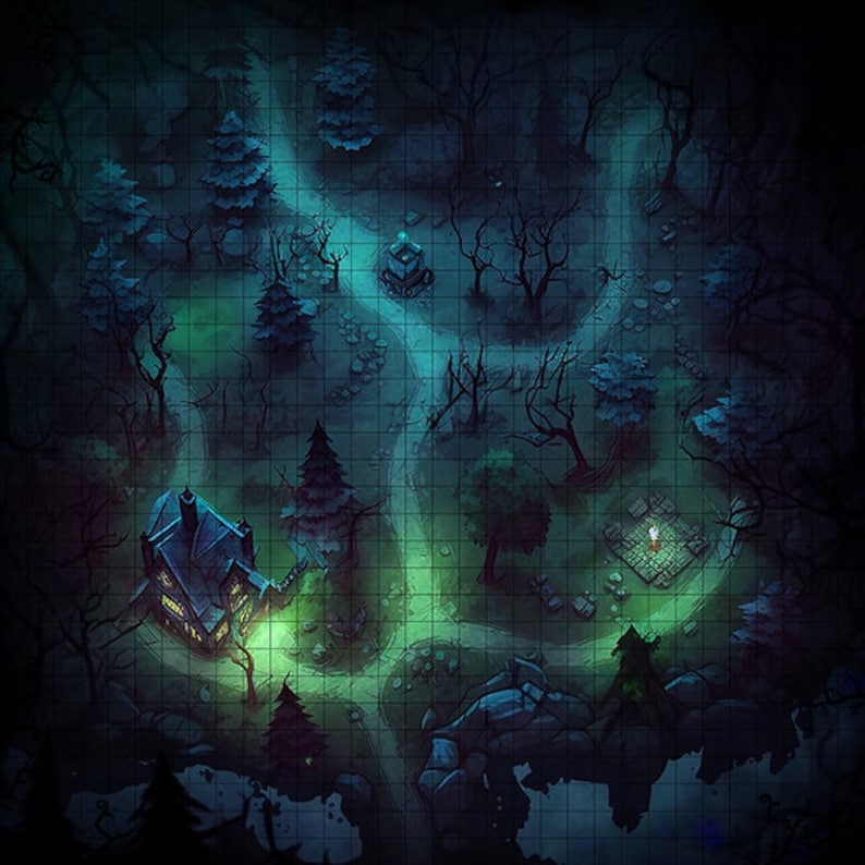 Undead Crossroads Map, Dnd Battle Map, D&D, Battlemap, Dungeons and ...
