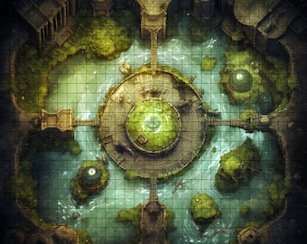 Forest Lakeside Battle Map, Dnd Battle Map, D&D, Battlemap, Dungeons ...