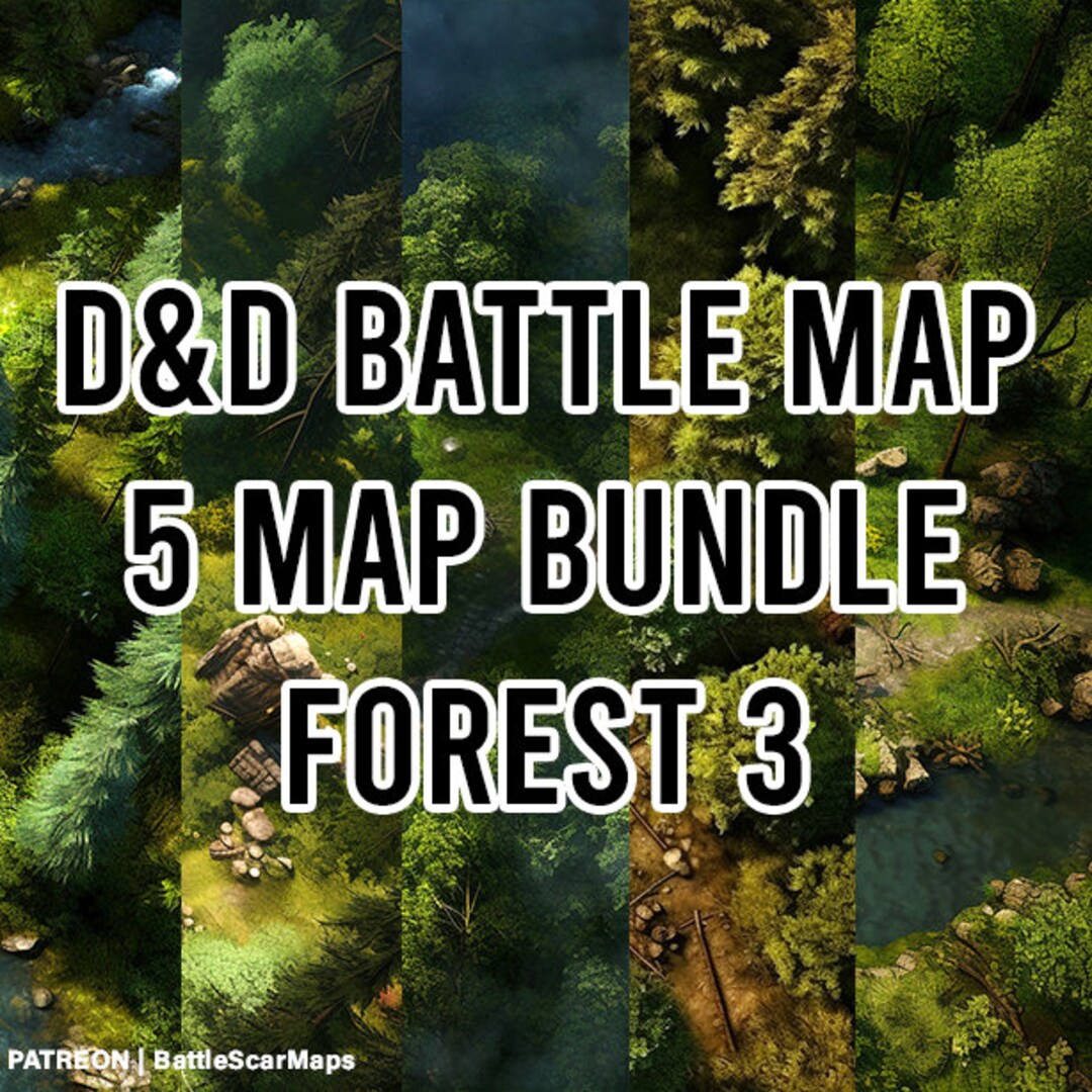 Forest Bundle 3 Battle Map, Dnd Battle Map, D&D, Battlemap, Dungeons ...