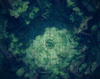 Forest Crossroads Battle Map W/ Ambush Variant, D&D Battle Map ...