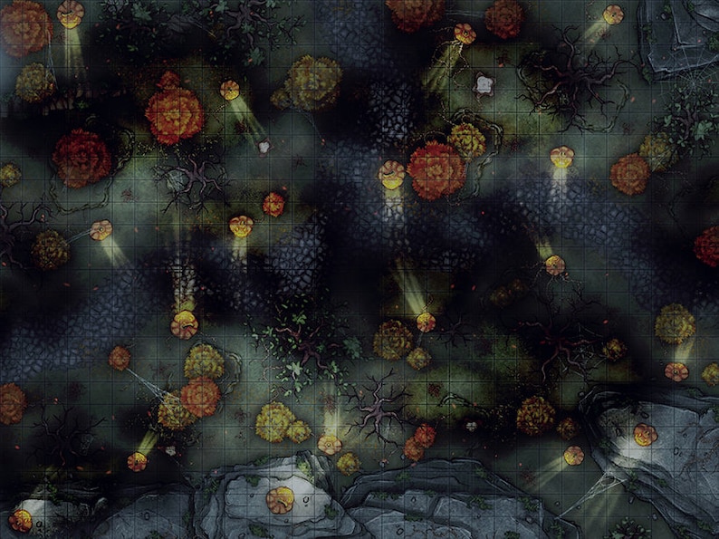 Halloween Forest Battle Map, Dnd Battle Map, D&D, Battlemap, Dungeons ...