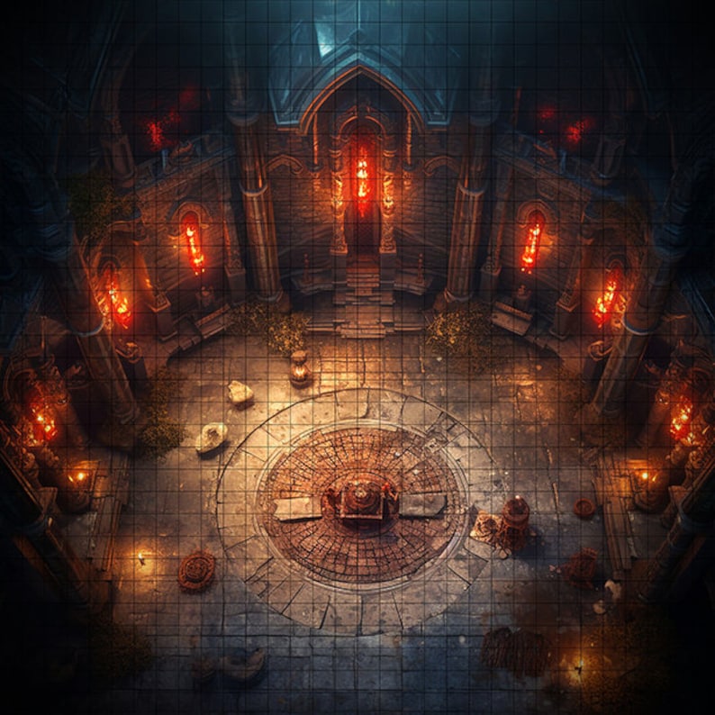 Bel's Temple Battle Map Dnd Battle Map D&D Battlemap - Etsy