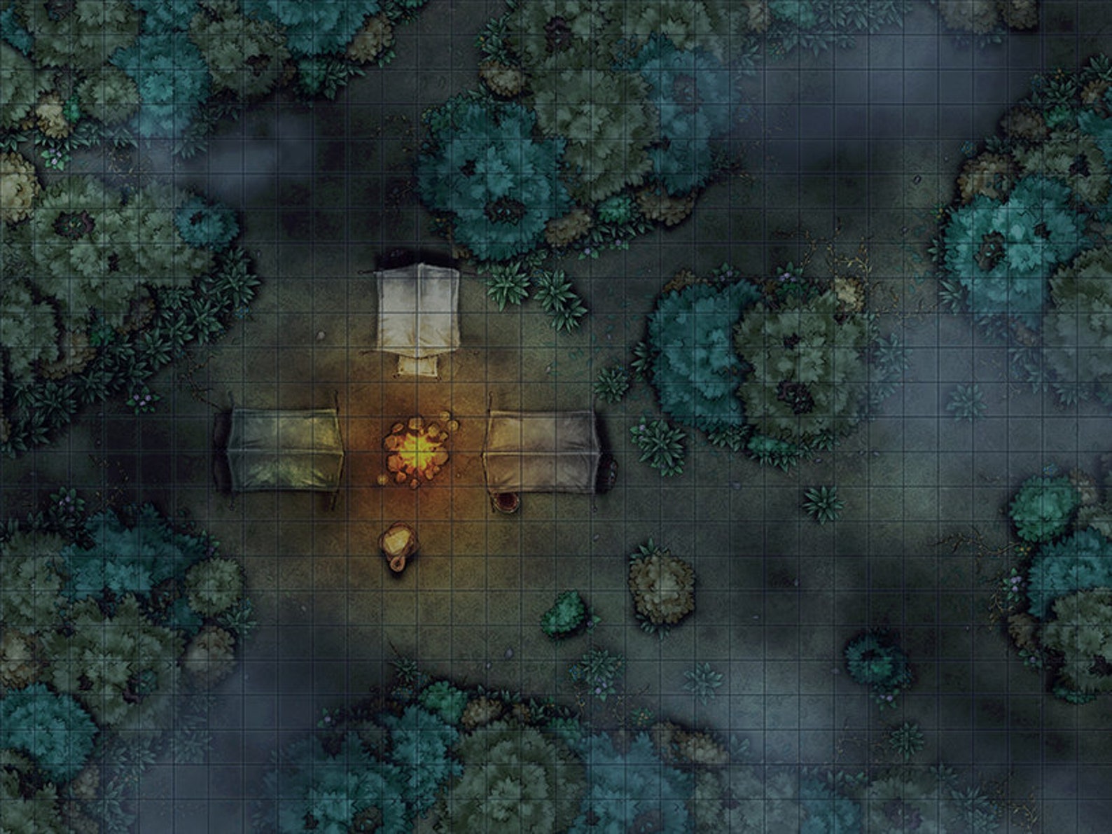 Camp Site Battle Map Dnd Battle Map D&D Battlemap Dungeons - Etsy Australia