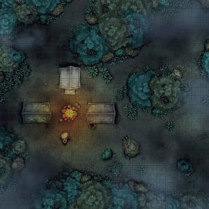 Camp Site Battle Map, Dnd Battle Map, D&D, Battlemap, Dungeons and ...