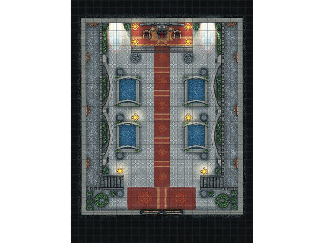 Throne Room Battle Map, Dnd Battle Map, D&D, Battlemap, Dungeons and ...