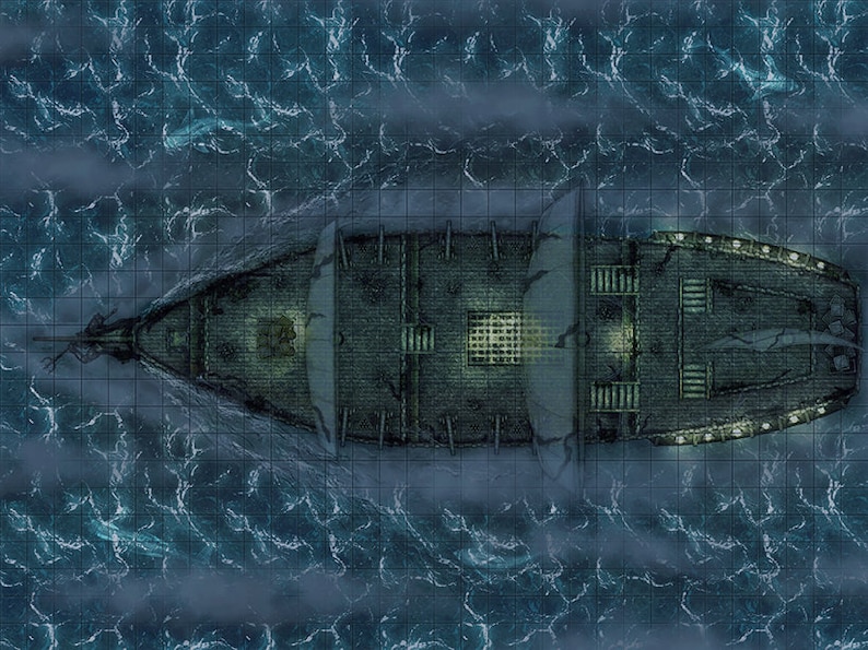 Ghost Ship Battle Map Dnd Battle Map D&D Battlemap - Etsy Sweden