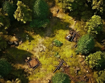 Forest Camp Battle Map, Dnd Battle Map, D&D, Battlemap, Dungeons and ...