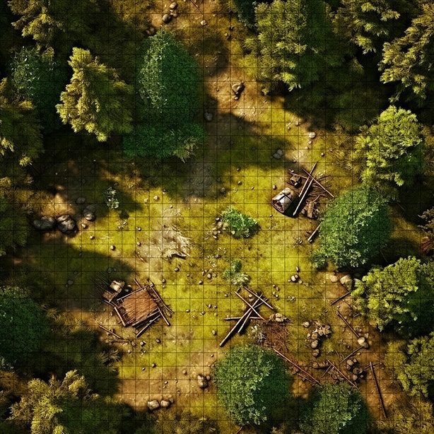 Forest Trail Battle Map, D&D Battle Map, D&D, Battlemap, Dungeons and ...