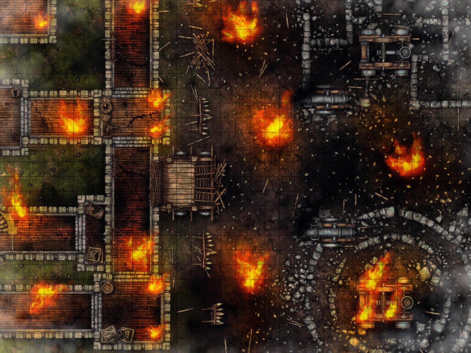 Castle Siege Battle Map Dnd Battle Map D&D Battlemap - Etsy Singapore