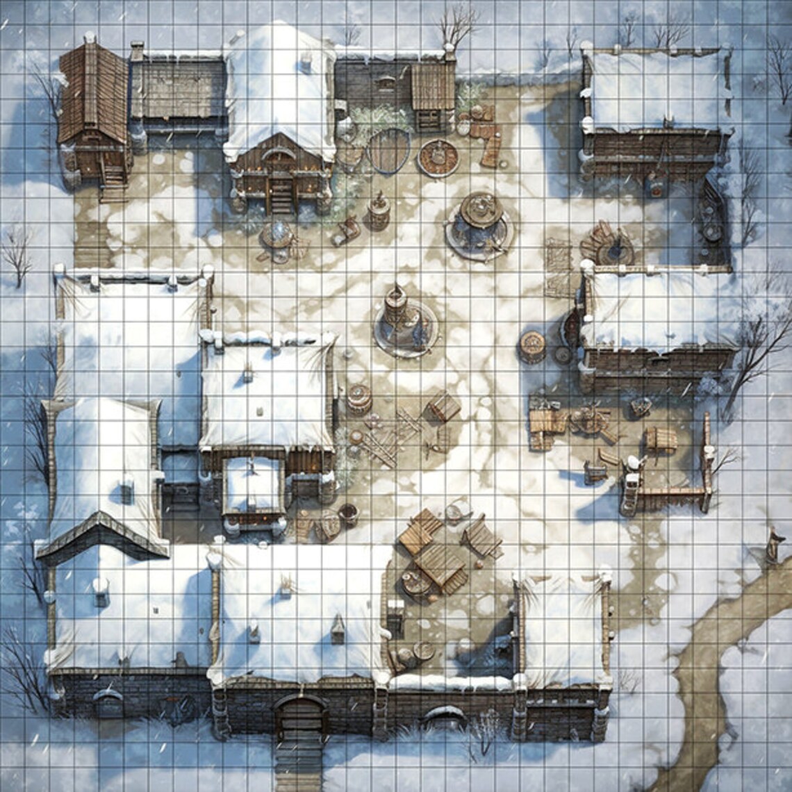 Winter Snow Bundle Battle Map, Dnd Battle Map, D&D, Battlemap, Dungeons ...