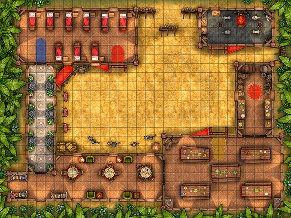 Forest Barracks Battle Map Dnd Battle Map D&D Battlemap - Etsy