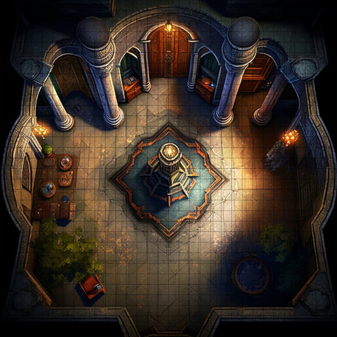 Meditation Room Battle Map, Dnd Battle Map, D&D, Battlemap, Dungeons ...