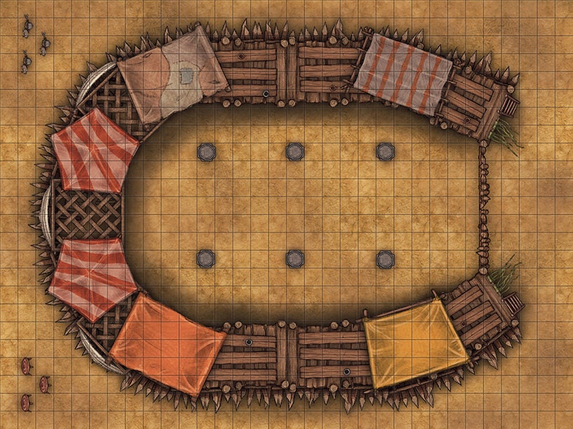 Desert Arena Battle Map, Dnd Battle Map, D&D, Battlemap, Dungeons and ...