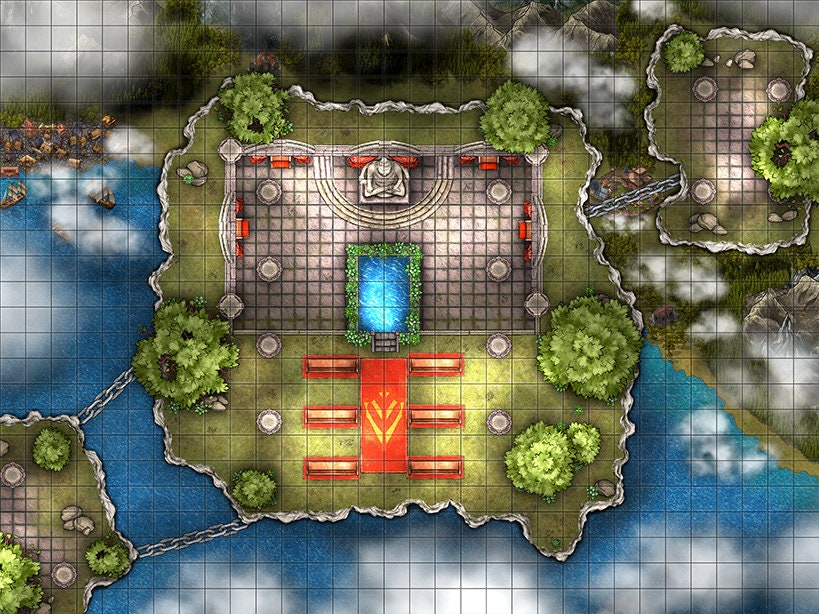 Sky Temple Battle Map, Dnd Battle Map, D&D, Battlemap, Dungeons and ...