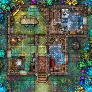 Forest Cottage Battle Map, Dnd Battle Map, D&D, Battlemap, Dungeons and ...