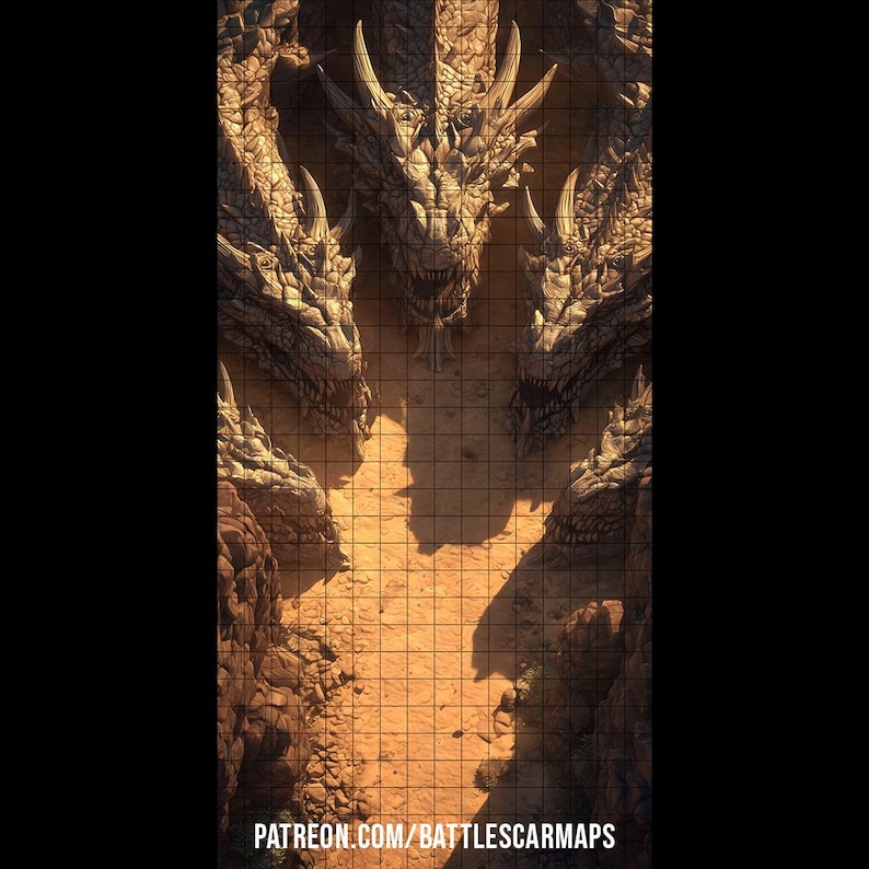 Dragon's Mountain Battle Map, Dnd Battle Map, D&D, Battlemap, Dungeons ...