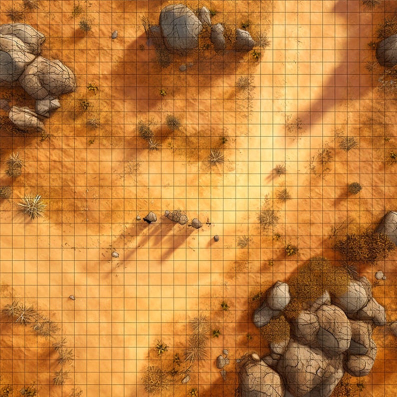 Desert Path Battle Map, Dnd Battle Map, D&D, Battlemap, Dungeons and ...