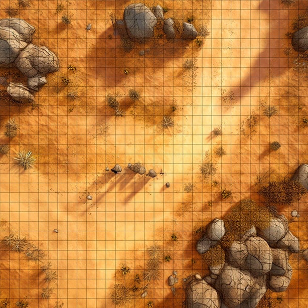 Desert Path Battle Map, Dnd Battle Map, D&D, Battlemap, Dungeons and ...