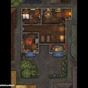 Guild Hall Battle Map, Dnd Battle Map, D&D, Battlemap, Dungeons and ...